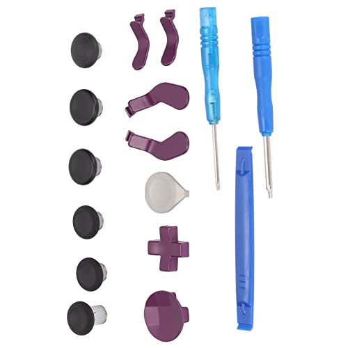 Controller Accessories Kit, Removable Controller Accessories Parts 13 in 1 Electroplating for Game Controller