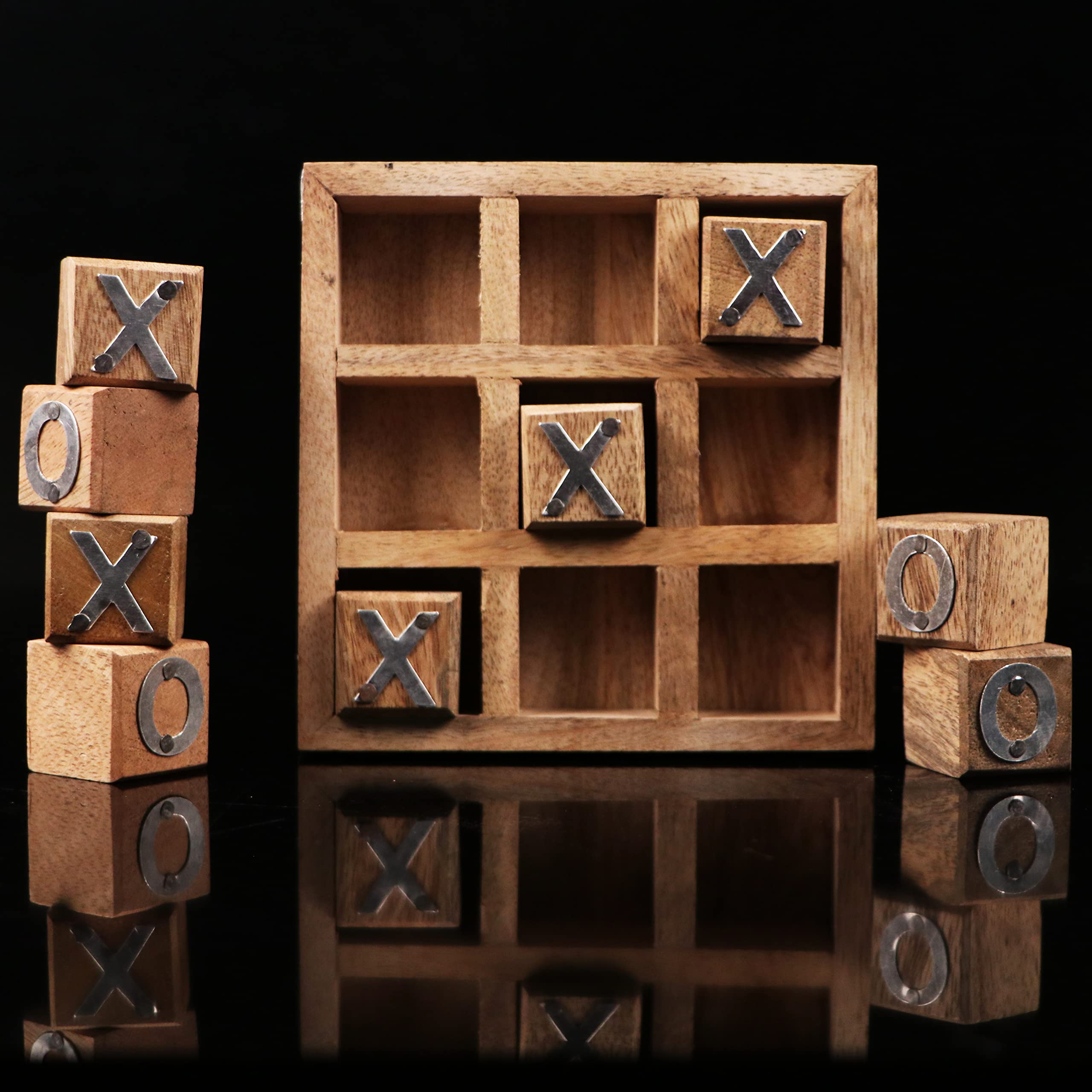 Cosynee Handmade Wooden Tic Tac Toe Game Traveling Board Game Great Gifts for All Occasions