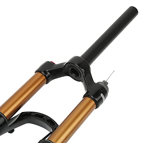 DAUERHAFT Bicycle Front Forks, 120mm Stroke 26inch Mg Aluminum Alloy Bike Suspension Air Fork Straight Steerer for Off Road