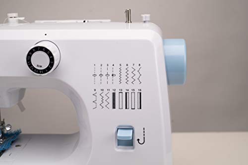 Michley Professional Desktop Sewing Machine SS-700+, 16 Built-in Stitch Patterns, 13.5-inches by 5.8-inches by 11.5-inches, White