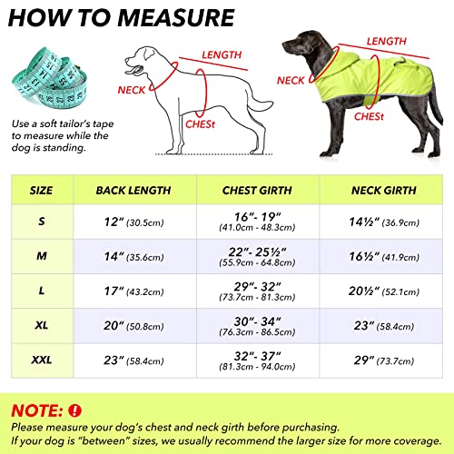 Illumifun Dog Raincoat with Hood - Waterproof Reversible Dog Coats, Lightweight Dog Rain Jacket for Small Medium Large Dogs (X-Large)