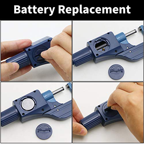 Digital Outside Micrometer 0-25mm /0-1",Metric & Inch, 0.00005" (0.001mm) Resolution,+/-0.0001" Accuracy