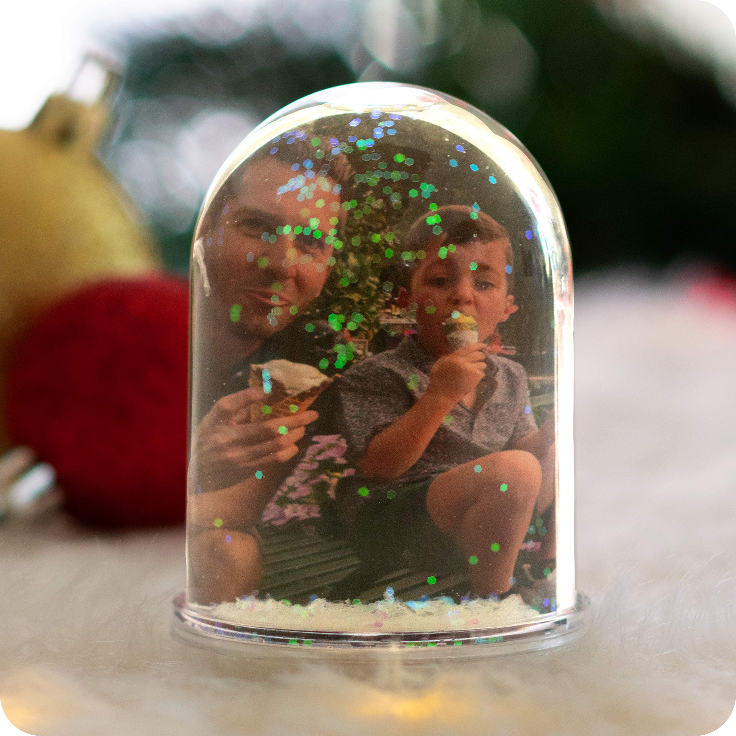 READY 2 LEARN Christmas Crafts - Design Your Own Snow Globes - Set of 4 - Christmas Snow Globes for Kids - Customizable Christmas Decorations for Home