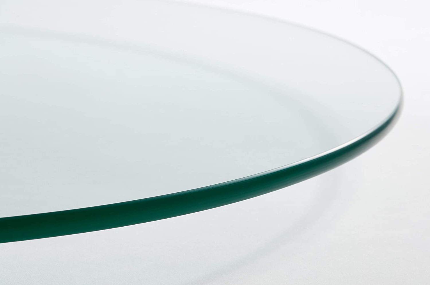 Pro Safe Glass 24 inches Round Tempered Clear Glass Table Top - 1/4 inches Thick with Flat Polish Edge
