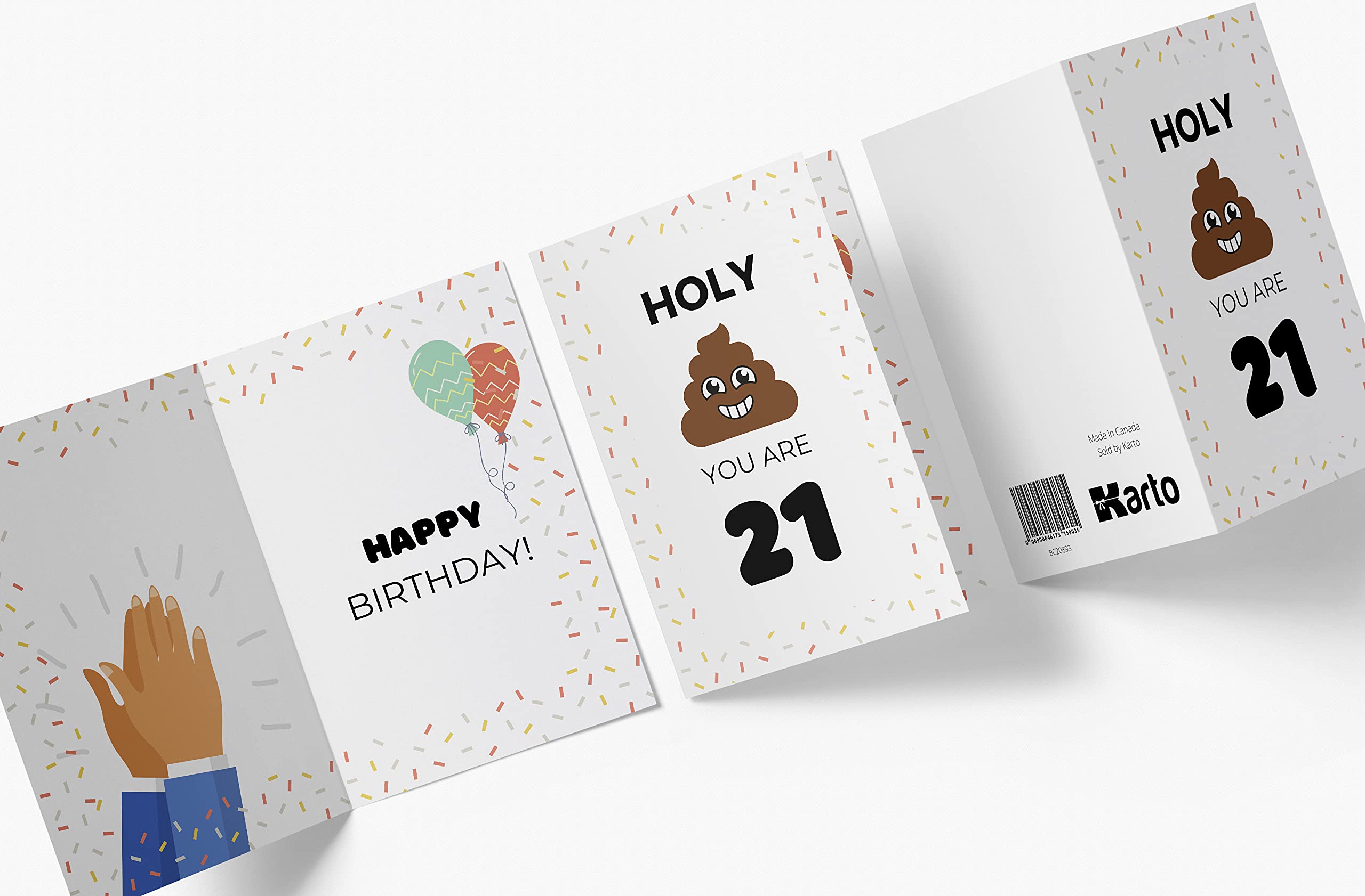 Karto Funny 21st Birthday Card - With Red Envelope