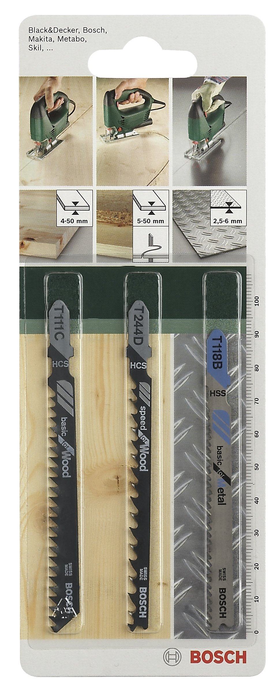 Bosch 2609256741 Jigsaw Blade Set (3 Pieces)