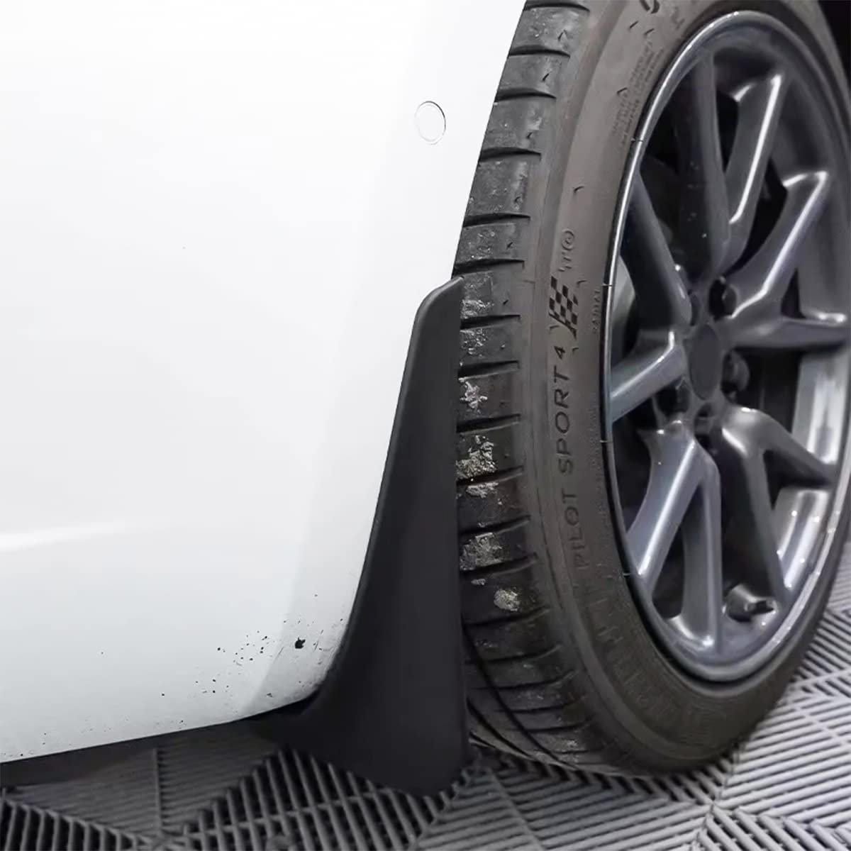 Car Mud Flaps, 4PCS Front and Rear Side Splash Guards Winter Vehicle Sediment Protection, No Drilling Mudguards Fenders with Hardware Kits, Car Accessories Compatible with Sedan Vehicle