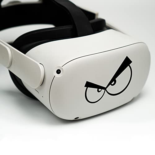 CloudCave Anime Stickers - Vinyl Transfer Anime Eye Decals for Oculus Quest 2 Headset, Playstation VR 2, or Other VR Headsets w/White Background - Removable Decal for Laptop, Car, Wall & more