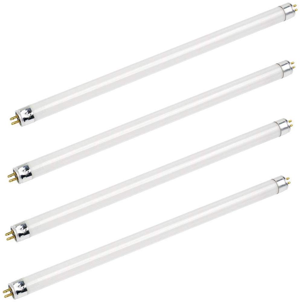 Bluex Bulbs - 4 Pack F14T5/841 14W 22 Inch T5 Fluorescent Tube Light Bulb 4100K Cool White Mini Bi-Pin (G5) Base Straight Tube Light Bulb