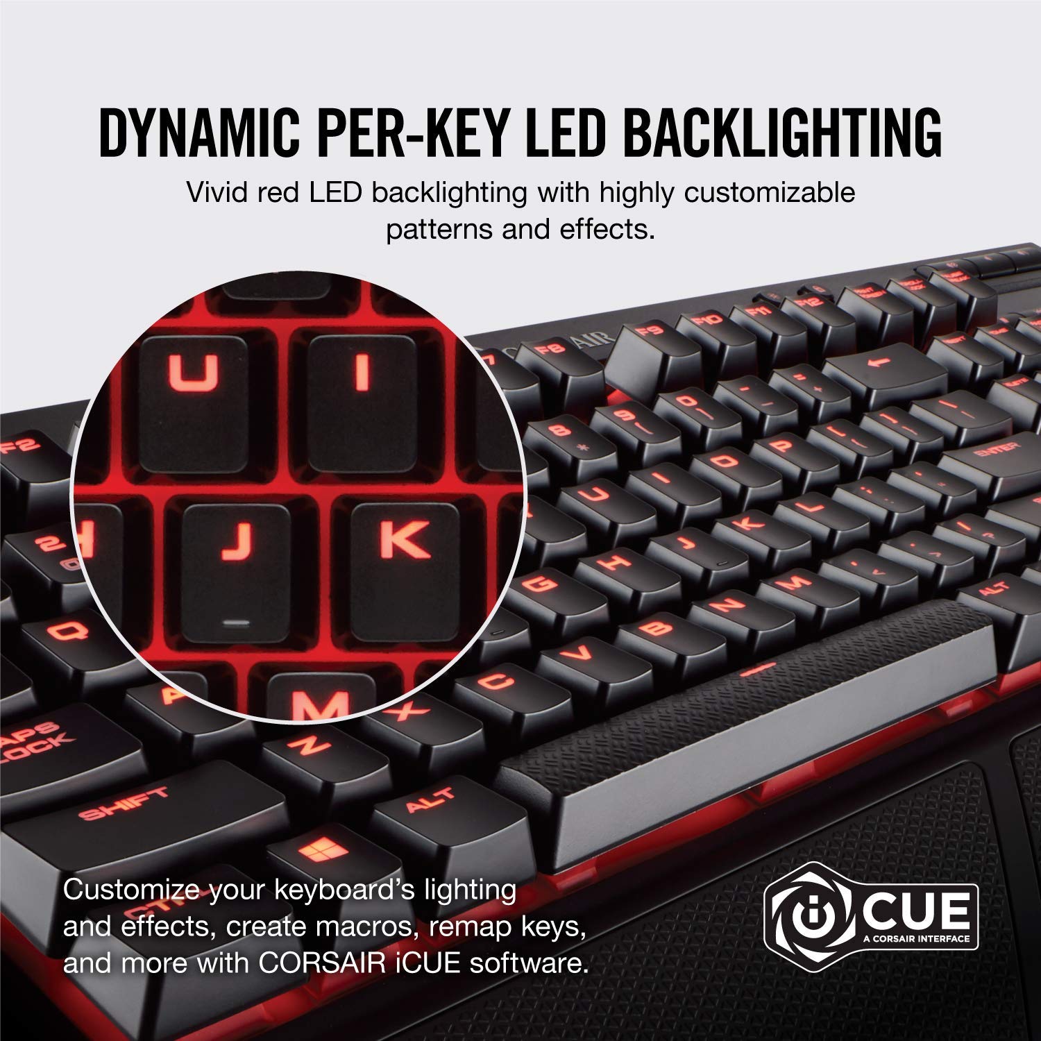 CORSAIR K68 Mechanical Gaming Keyboard Cherry MX Red (Renewed)