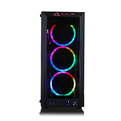 CLX SET Gaming PC - Intel Core i9 10850K 3.6GHz 5.2GHz, GeForce RTX 3060 Ti, 960GB SSD, 4TB HDD, 32GB DDR4 RGB Memory, 240 mm AIO, WiFi, Windows 11 Home, Black