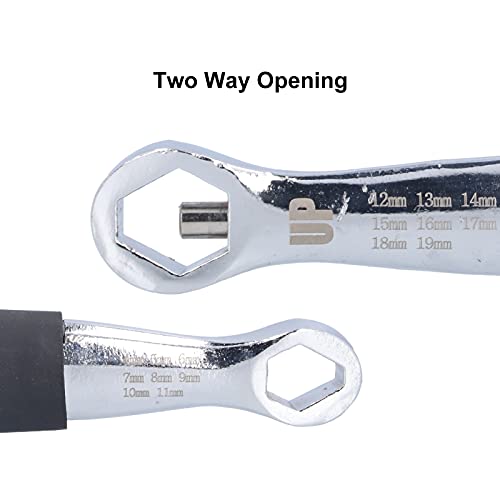 xwyebo Upgrade Your Toolbox with the Double-End Detachable Wrench ChromeVanadium Steel Forging, High Hardness, Metric and Imperial Box Wrench