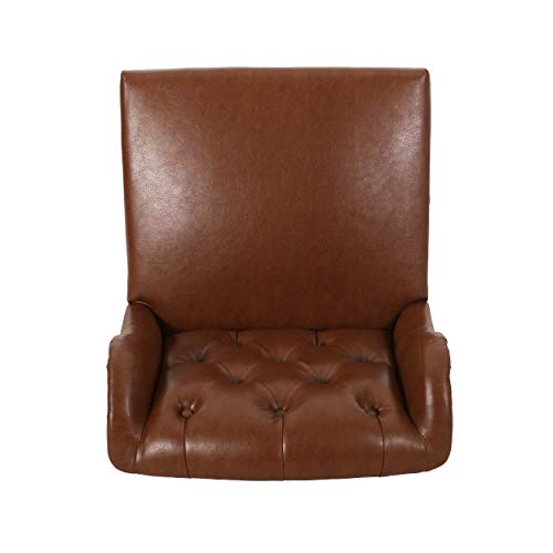 Christopher Knight Home Tammy Contemporary Wingback Tufted Swivel Office Chair, Midnight Black