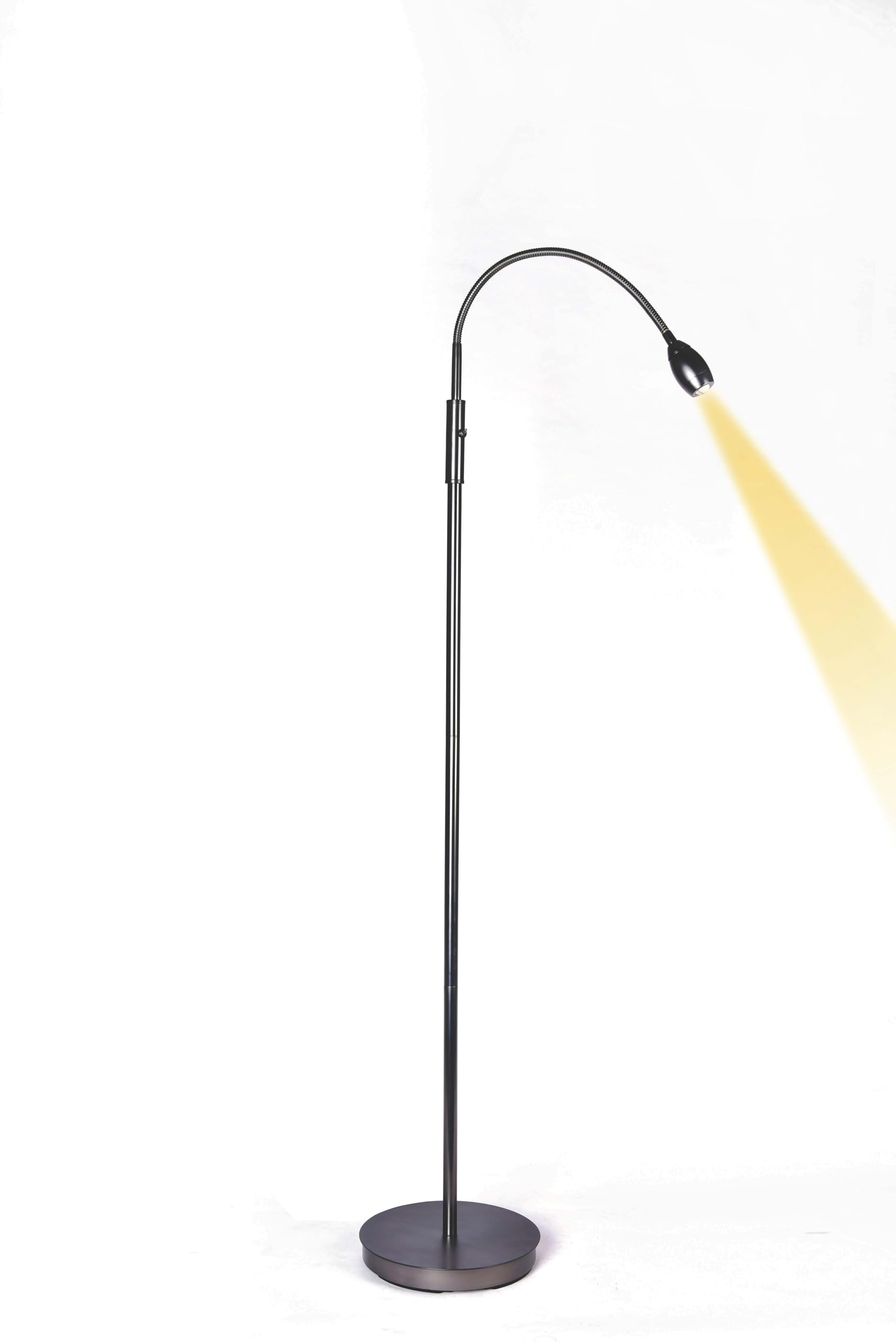 daylight24 Patented Focus Adjustable LED Beam Floor Lamp with Gooseneck for Reading, Crafting or Hobby
