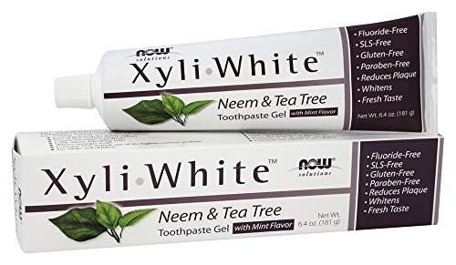 Xyliwhite Neem & Tea Tree Toothpaste, 6.4 Oz by Now Foods (Pack of 2)