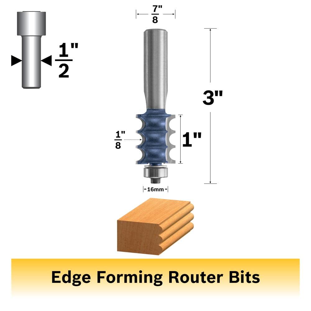 BOSCH 84611M 1/8 In. x 1 In. Carbide Tipped Multi Bead/Reed Bit