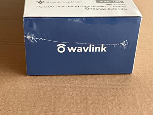 WAVLINK AC1200 High Power Outdoor Weatherproof WiFi Range Extender, Long Range Wireless AP/Router/Repeater/WISP Mode with POE Powered, Point to Point WiFi Bridge, 4x7dBi Omni Directional Antennas