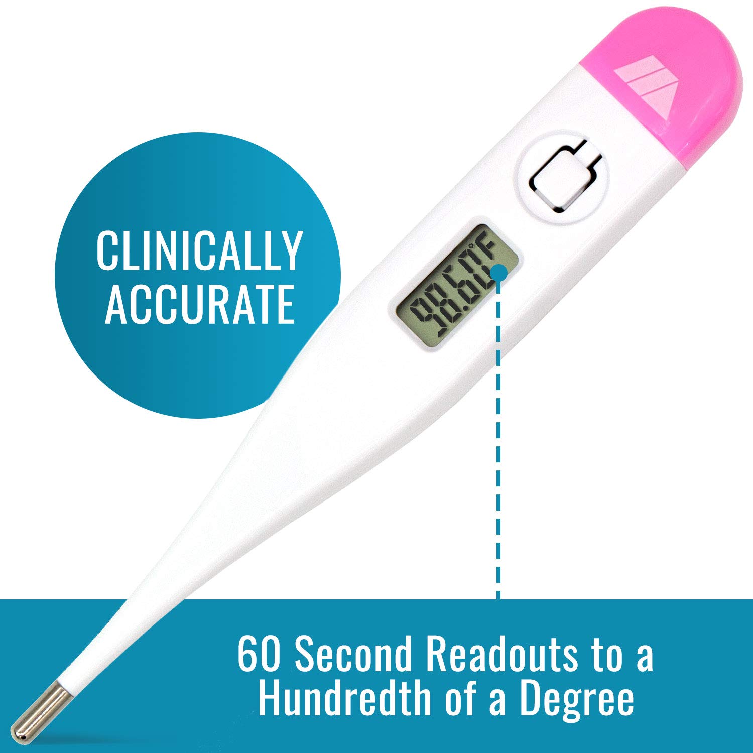 MABIS Digital Basal Body Thermometer for Ovulation Tracking, Fertility, Period Tracking and Natural Family Planning with Beeper and Memory, Oral Use Only