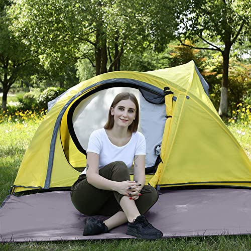 CAMPMOON Waterpfoof Camping Tarps 7x7 Feet, Large Oxford 4 in 1 Tent Footprints Ultralight Compact Ground Cloth for Camping Backpacking, Gray