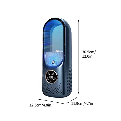 Portable Leafless Chiller, Small ๐ir Conditioner, Filtering And Humidification Refrigeration Three-In-One, USB Timer ๐ir Conditioning Fan, 6-Speed Wind Speed, For Bedroom Office Camping (Blue)