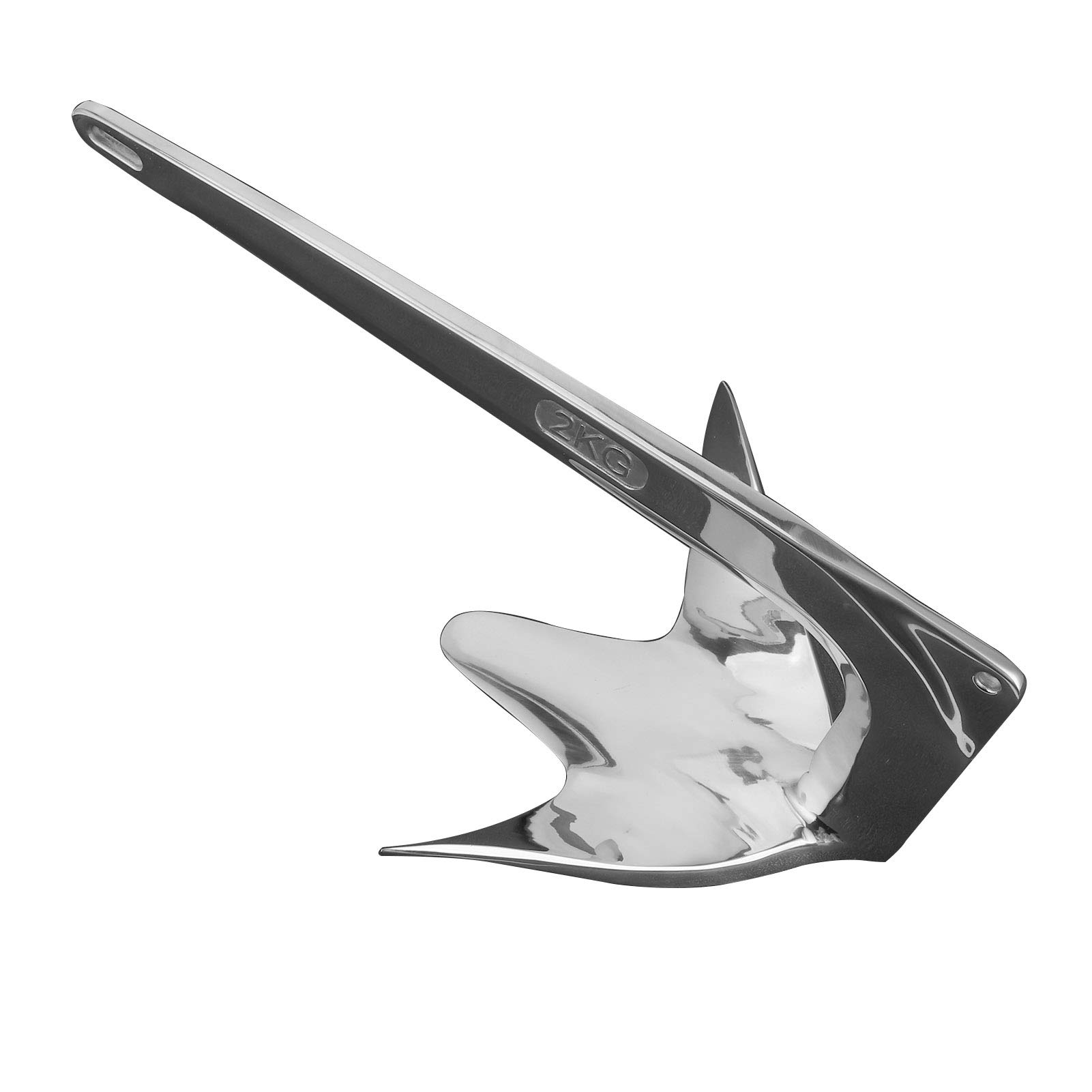 Claw Anchor Qiilu 4.4 lbs 2 kg 316 Stainless Steel Claw Boat Anchor Boats from 15β22 ft Marine Accessories