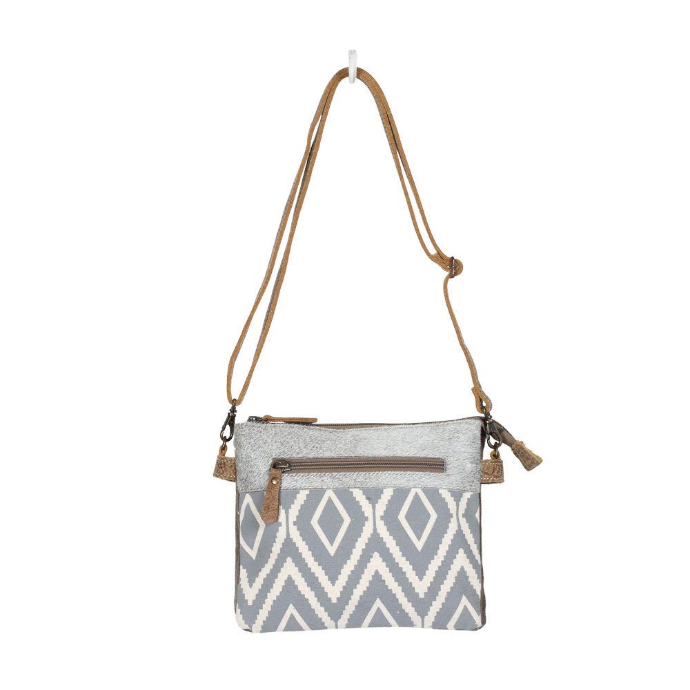 Myra Bag womens Blaze Upcycled Canvas & Leather Crossbody Bag S-1331