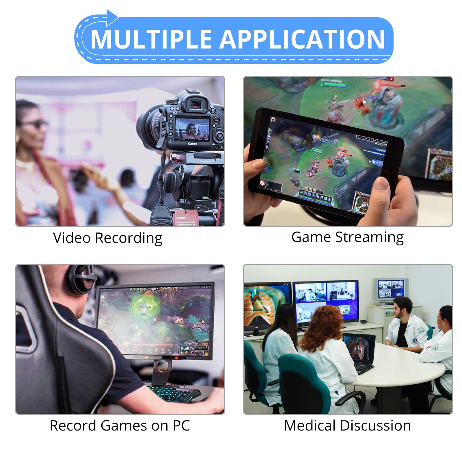 CAMWAY Video Capture Card, 4k HDMI Game Capture 1080P HDMI to USB 3.0 Live Video, HDMI Loop-Out Microphone Input Audio Output Support Windows Linux Mac OS YouTube OBS Twitch for PS3 PS4 Xbox Wii U
