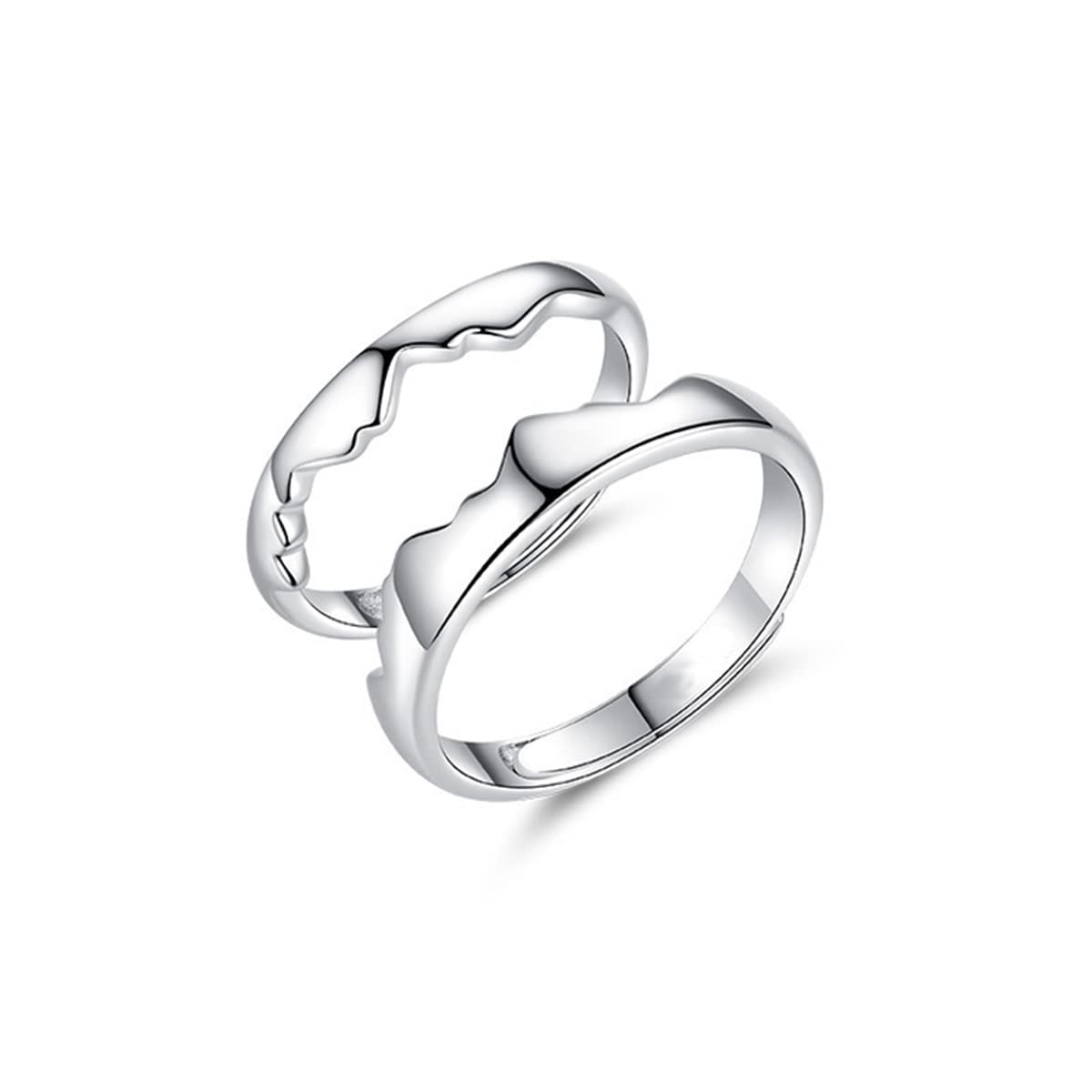 Couple Matching Rings for Man Woman Custom Adjustable Sun Moon Ring Set Angel Devil Wings Dragon Arrow Open Rings Couple Matching Promise Rings for Boyfriend Girlfriend Gifts, Copper, copper,