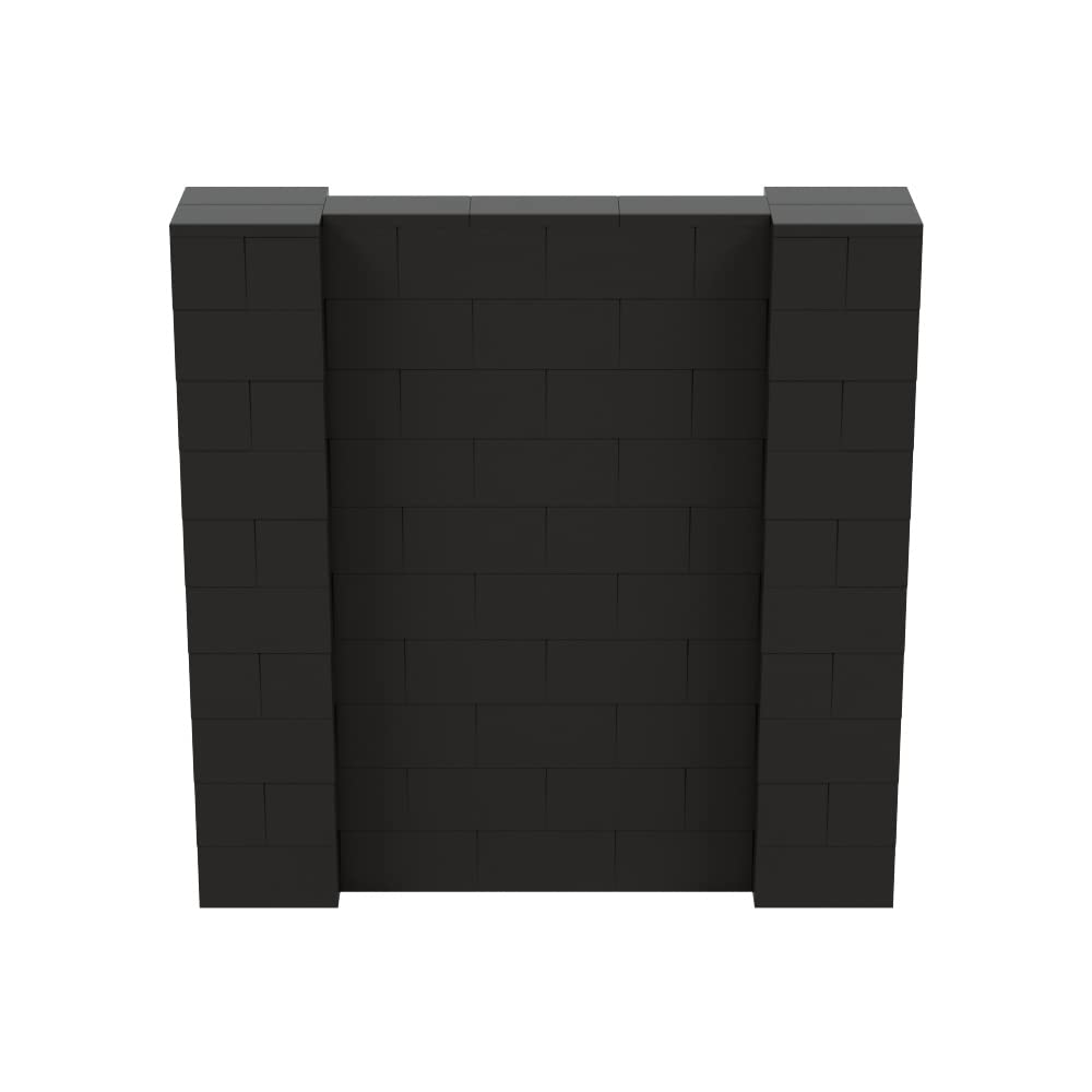 EverBlock 5' x 5' Wall Kit | Modular Building Blocks | Wall System for Building, Display & Structures | Room Divider & Partition | Easy to Connect & Reuse | Indoor & Outdoor Use | Black