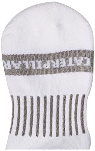 Cat mens Half Cushioned Quarter Sock, White (6 Pack), X-Large US
