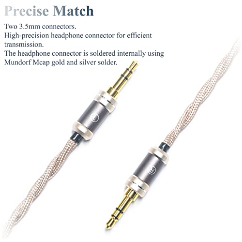 FSIjiangyi He1000se Cable Susvara Cable He6se Cable Sundara Cable Two 3.5mm Plug 6N Single Crystal Copper Ananda Balanced Cable for HIFIMAN Ananda Replacement Cable He400i Cable (2.5mm Plug)
