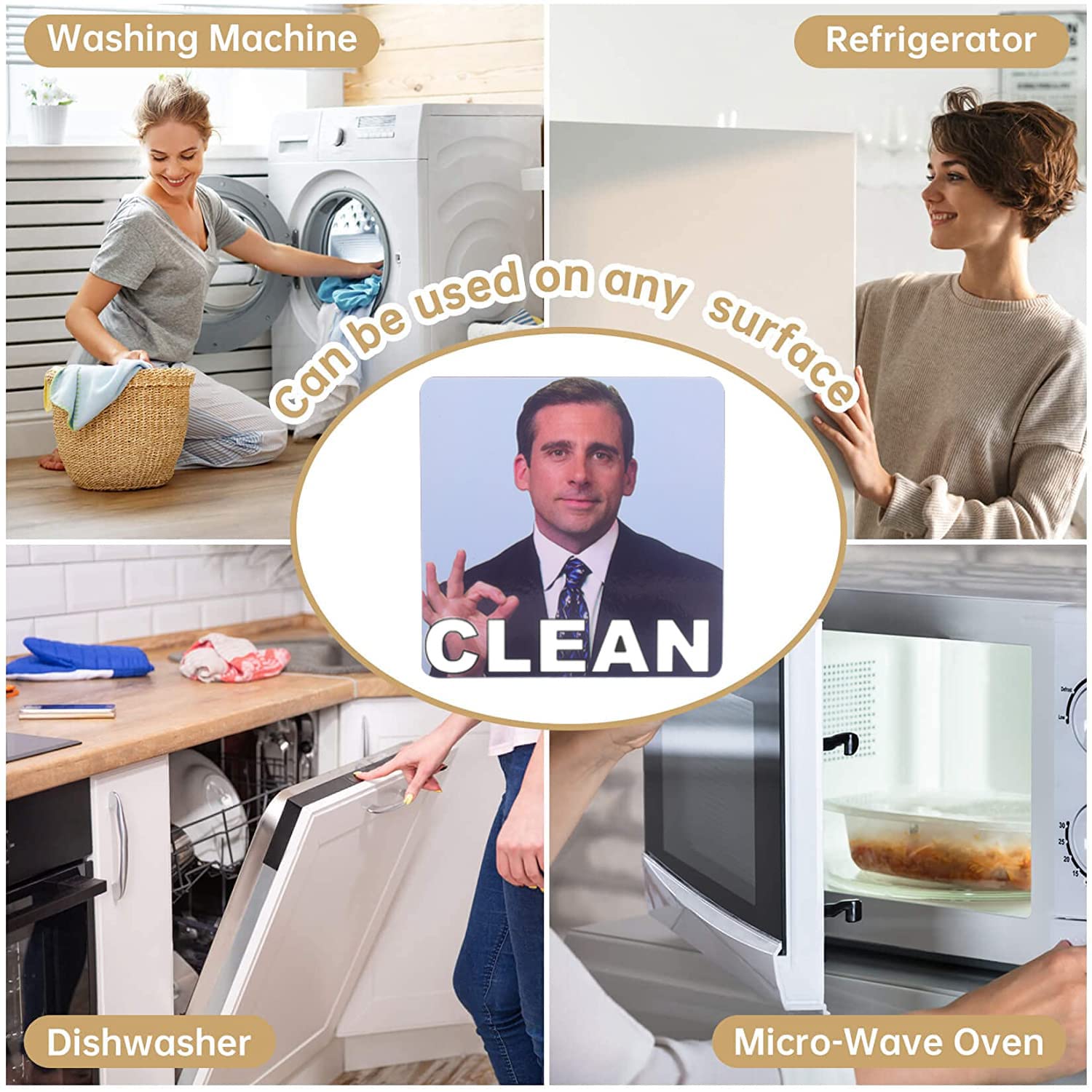 Clean and Dirty Magnet,Dishwasher Magnet Clean Dirty Sign Indicator,Reversible Dish Washer Sign, Double Sided Strong Kitchen Flip Indicator,Apartment Must Haves Kitchen Necessities