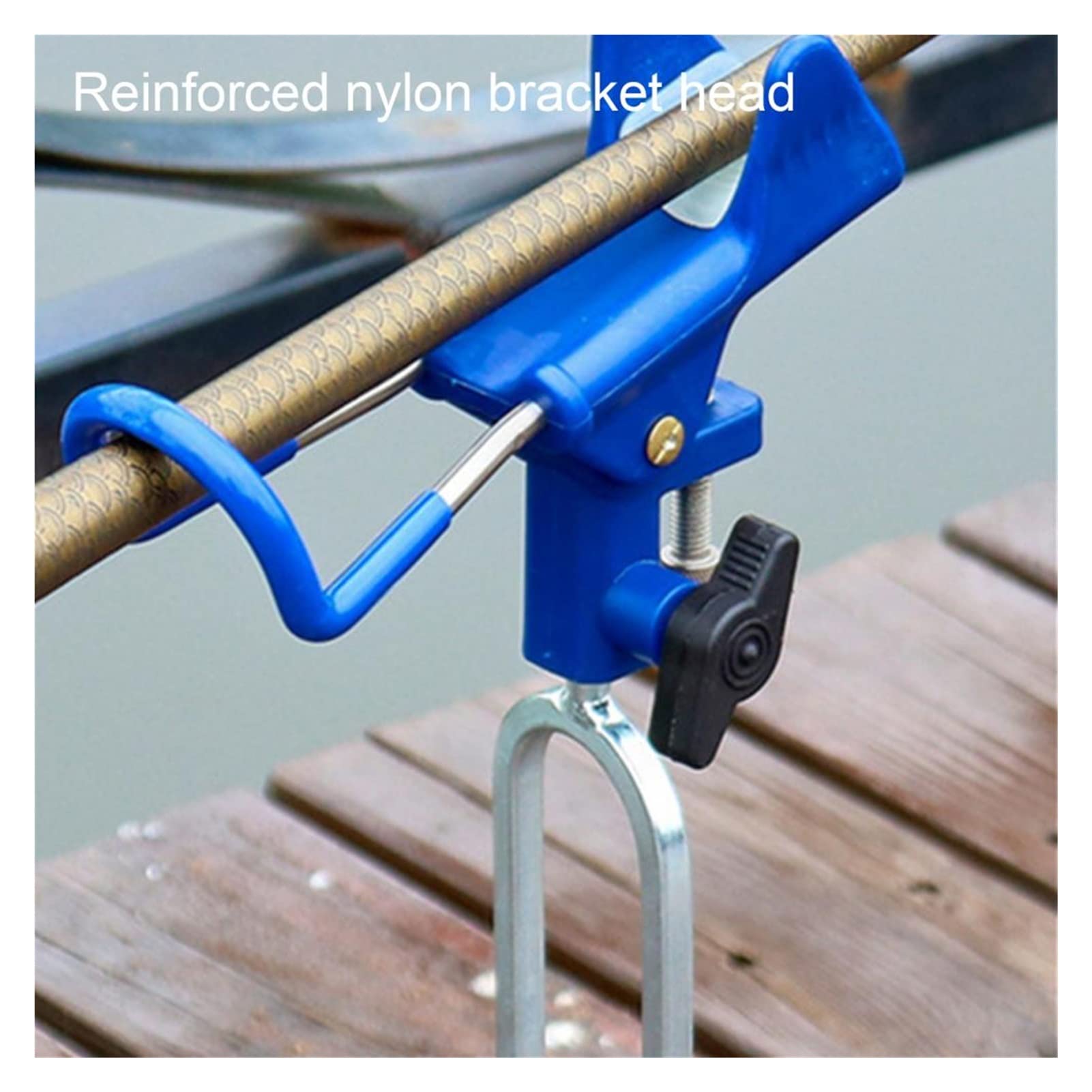 Bmwjrzd LIUYI 360 Degrees Adjustable Stainless Steel Fishing Rods Holder Bracket Fish Tool Bracket Fishing Rack Tool Accessory Support (Color : Blue)
