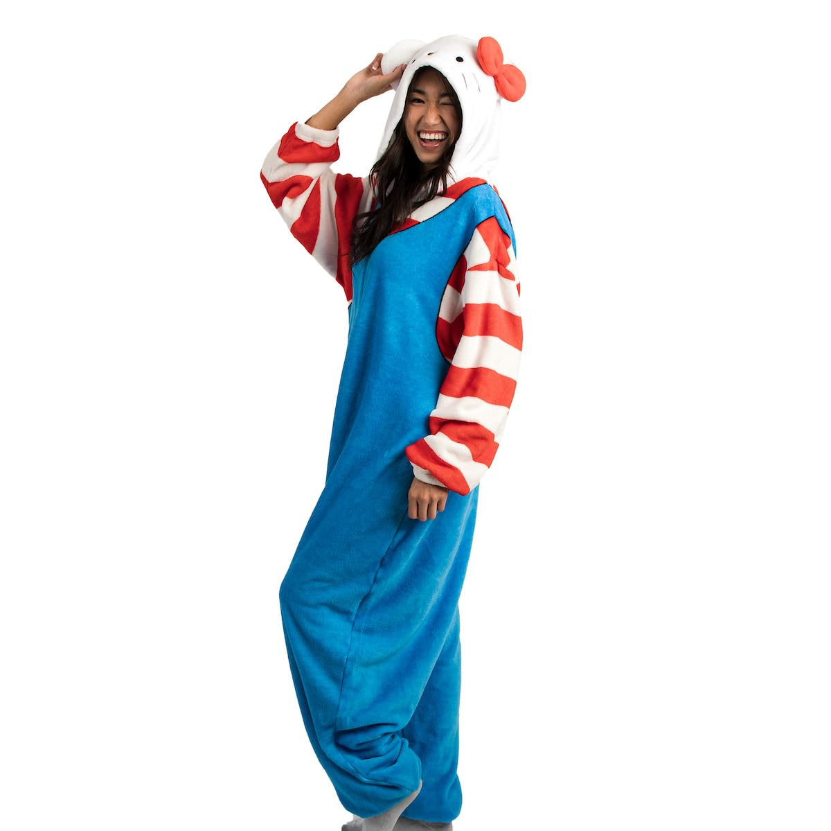 Bioworld Hello Kitty & Friends Hooded Hello Kitty Kigurumi Cosplay Union Suit-XXL