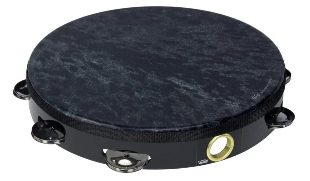 Remo Wild Tambourine - Skyndeep Black, 10" double row