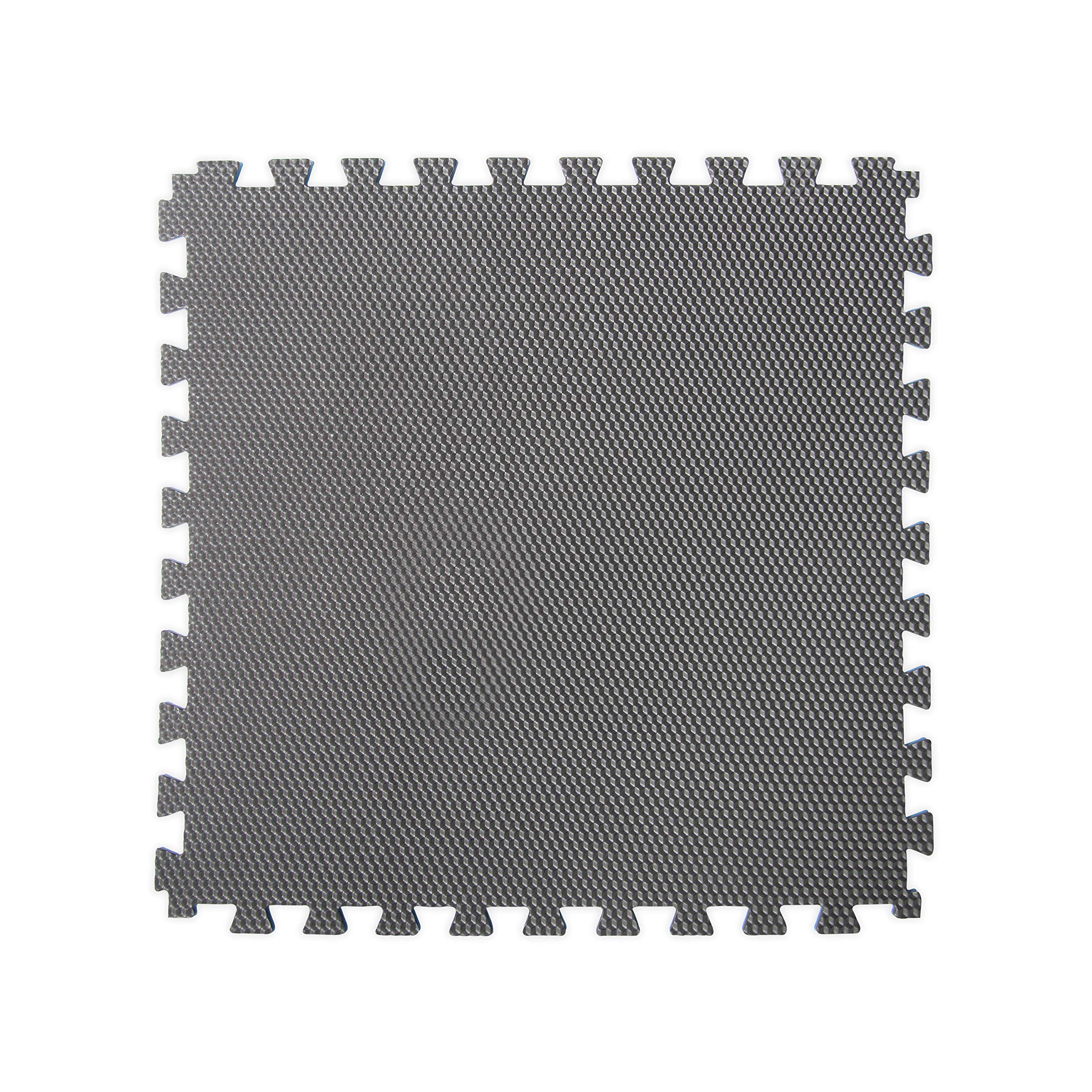 CAP Barbell Blue/Gray Reversible Puzzle Exercise Mat, 16 Pieces, Blue and Gray (MTS-1204BLGY-16)