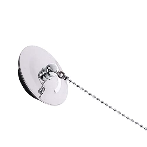DFHBFG Bathtub Drain Plug with Chain Sink Basin Water Stopper for Bathroom Kitchen Chrome Plated
