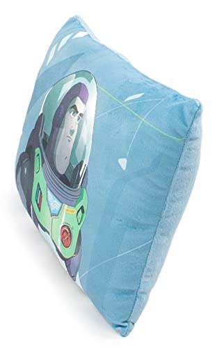Jay Franco Disney Pixar Lightyear Decorative Pillow - Super Soft Throw Plush Pillow Features Buzz - Measures 10 x 14 Inches (Official Disney Pixar Product)