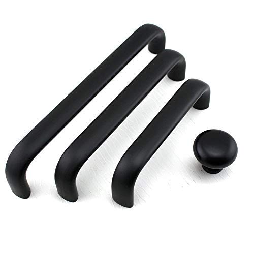 cabinet handles,drawer handles,dresser knobs,3.78'' 5'' 6.3'' Black Drawer Pulls Handles Knobs Dresser Pull Kitchen Cabinet Door Knob Handle Furniture Hardware Pulls 96 128 160Mm,6.3" holetohole