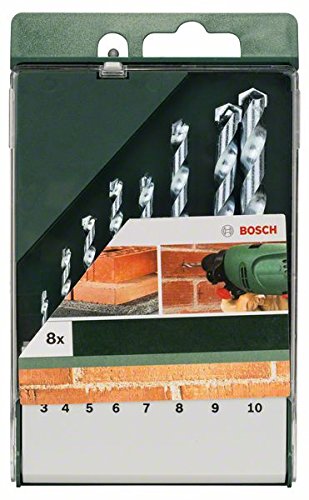 Bosch Accessories 8 pcs. Masonry Drill Bit Set (for Stone,Masonry, Calcareous sandstone, Ø 3-10 mm, Accessory Drill Driver)