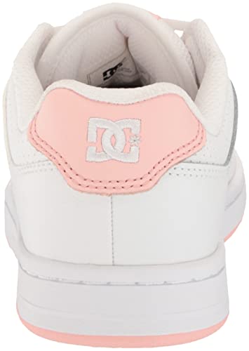 DC Women's Manteca 4 Casual Skate Shoe, White/Pink, 9.5