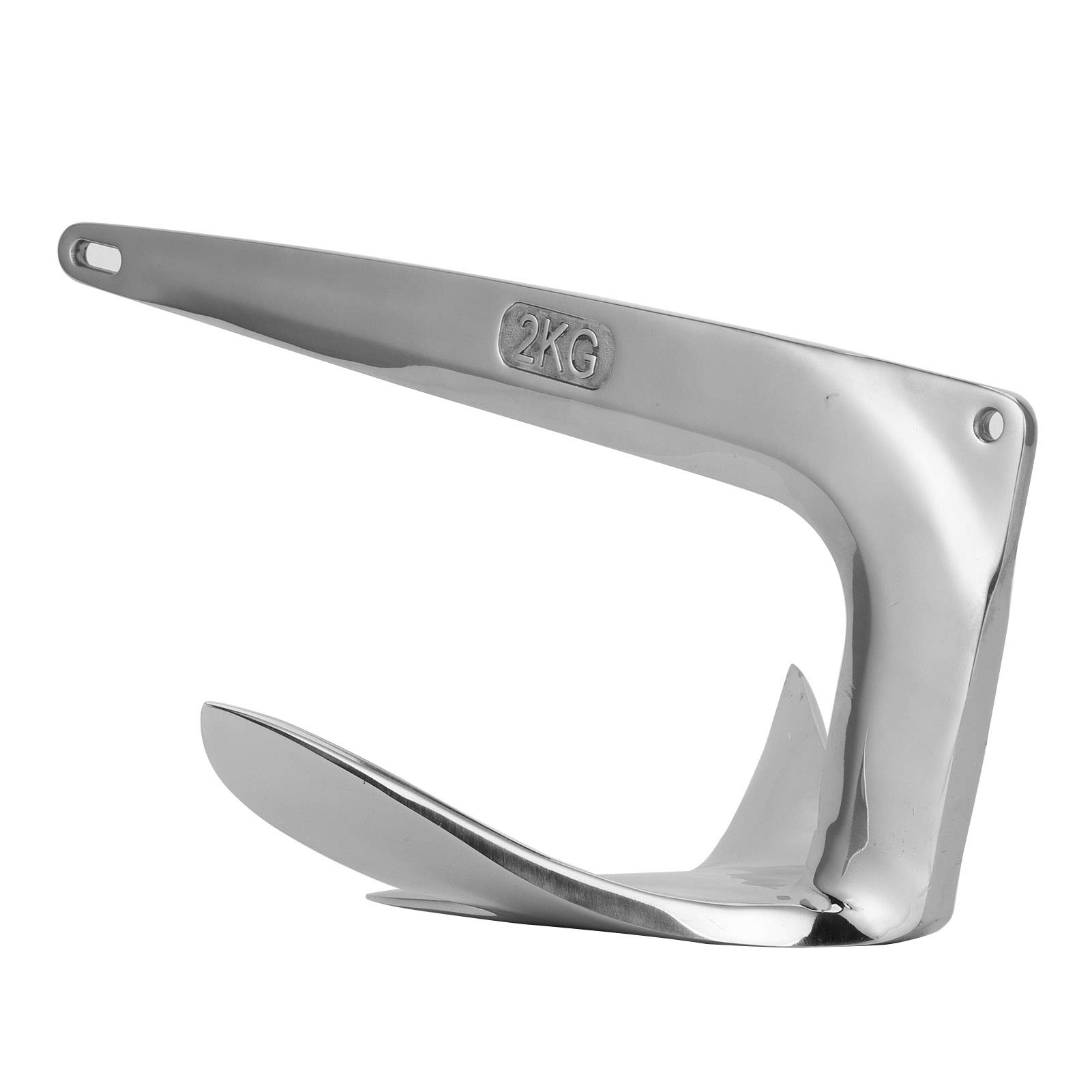 Claw Anchor Qiilu 4.4 lbs 2 kg 316 Stainless Steel Claw Boat Anchor Boats from 15β22 ft Marine Accessories