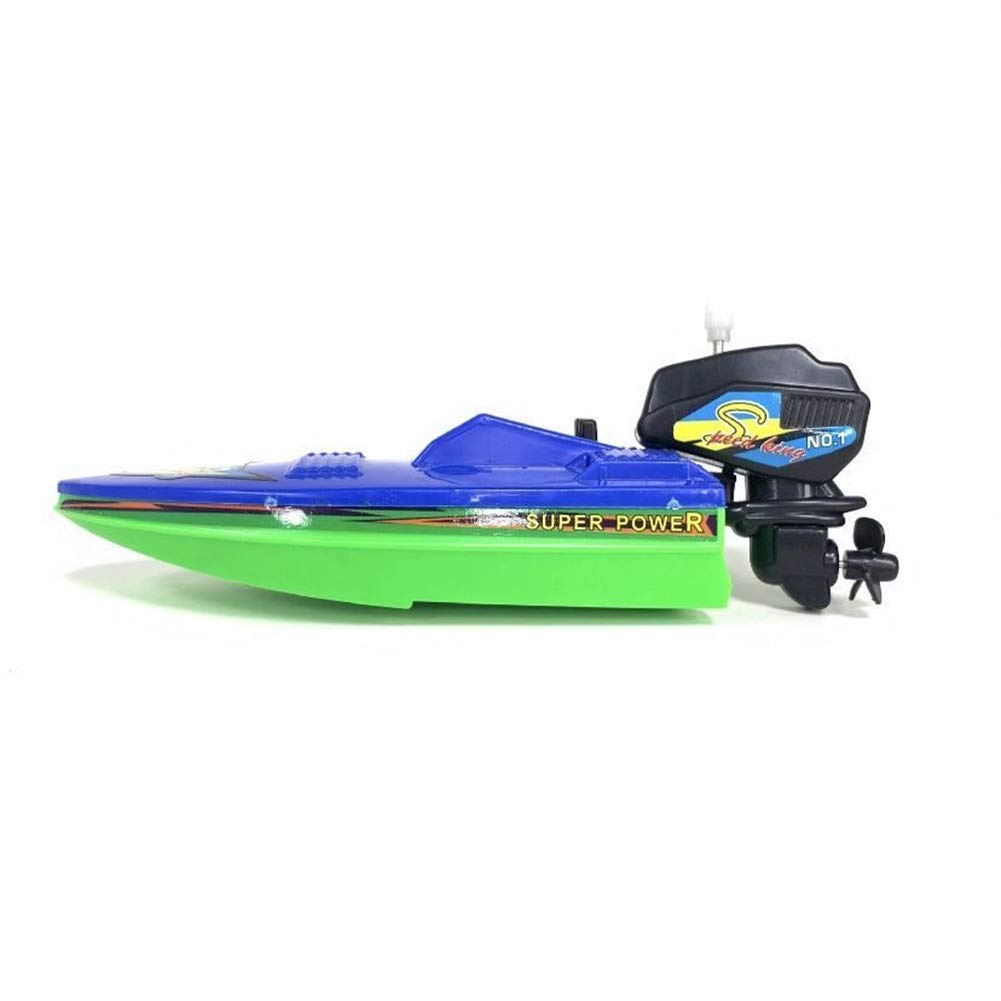 Clockwork Boat Bathtub Toy, Ship Winding Clockwork Toy, Float Water Classic Wind up Water Boat Children Bathtub Shower Toy, Color Random