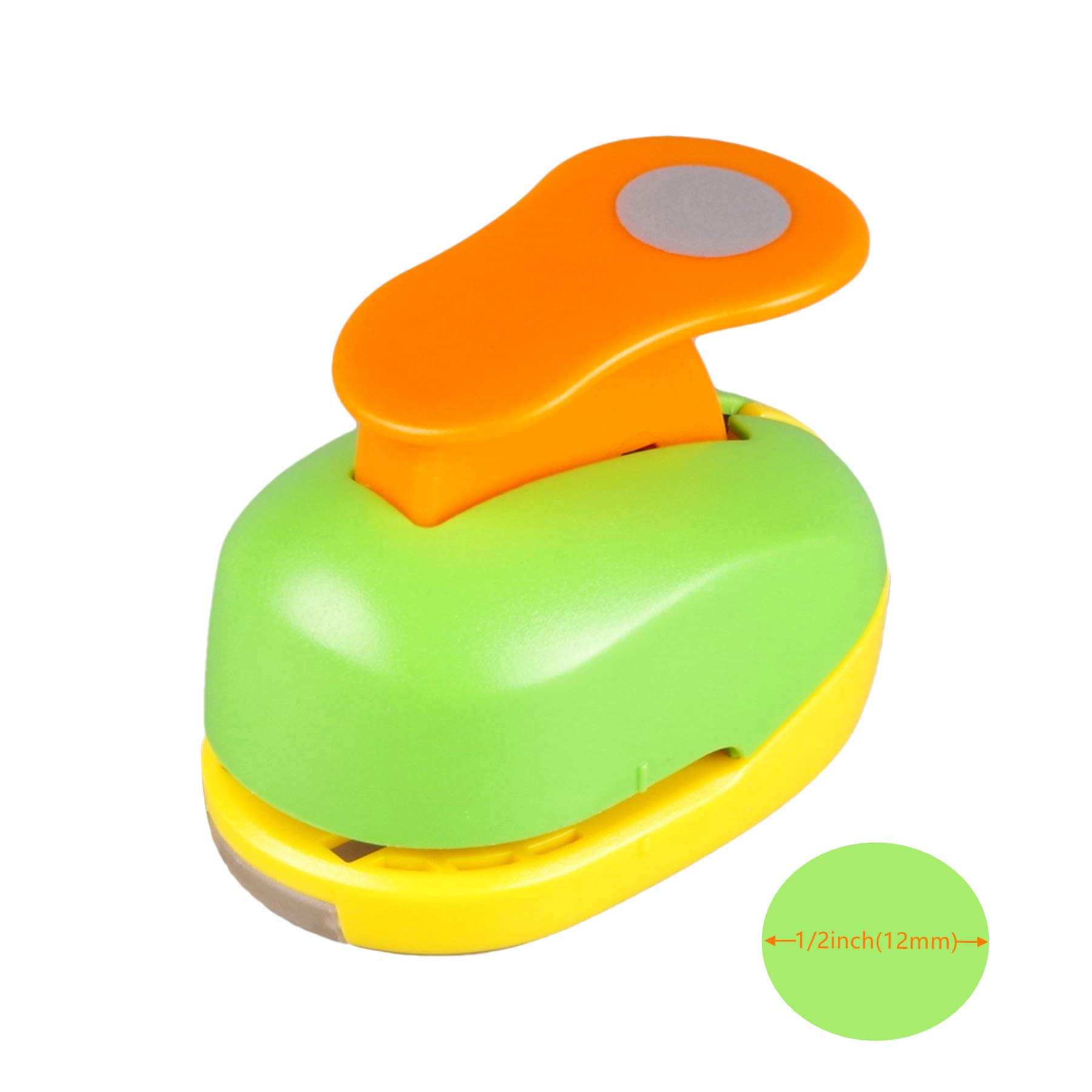 Circle Punch 1/2 inch Craft Lever Punch Circle Shape Lever Punch Handmade Paper Punch Candy Color by Random 1/2 inch(12mm)Circle Punch