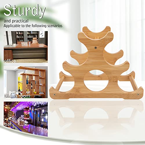 NAKAAOSIK Wine Racks Countertop, 6 Bottles, it is an Ideal Furniture Decoration Wine Rack to Organize The Wine on The Kitchen, Dining Table, Wine Cabinet