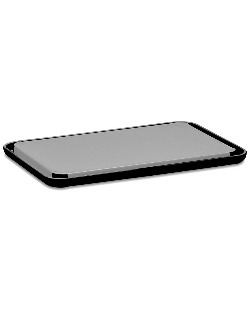 Dreamfarm Big Fledge | Double-Sided Cutting Board with Non-Slip Rubber Feet & Juice Grooves | Black, 14β x 9.6β