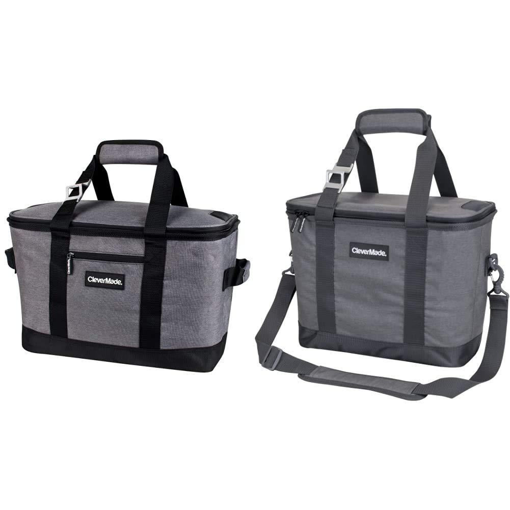 CleverMade Collapsible Coolers - 50 Can Tahoe Cooler Bag + 30 Can Shoulder Cooler