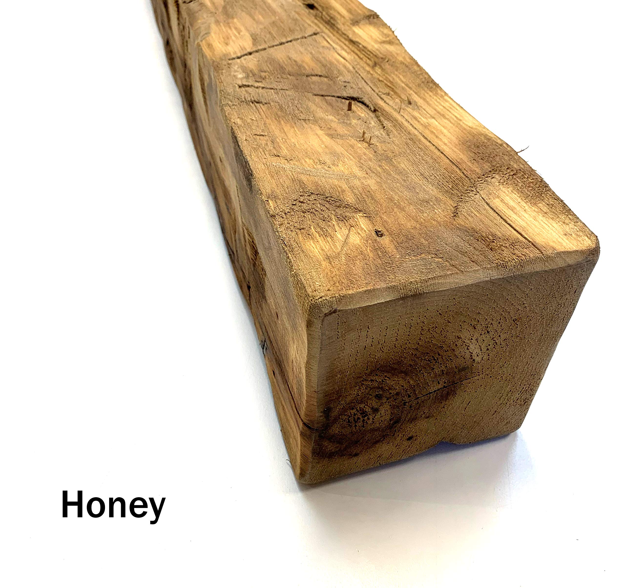 Wilson Wood Crafts Rustic Hand Hewn Barn Beam Mantel (6 x 8 x 72, Coffee)