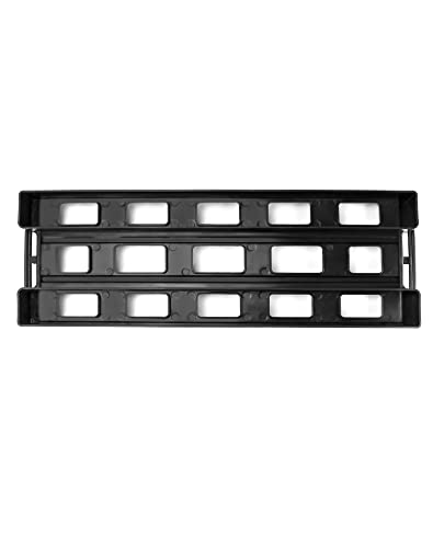 QWORK Antistatic ESD Circulation Rack Shelf - Plastic Black Rack with 25 Slots for PCB Storage (4 Pack)