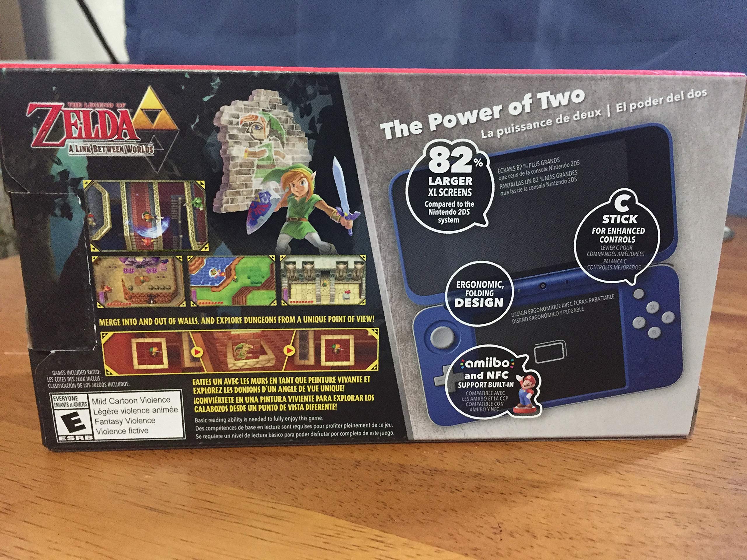 New Nintendo 2DS XL Hylian Shield Ed., w/ Legend of Zelda: A Link Between Worlds